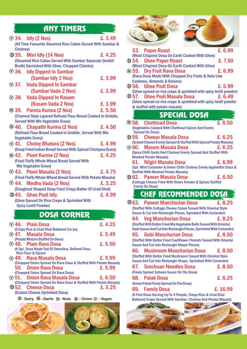 Reading - Crispy Dosa Restaurant